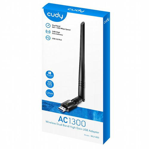 כרטיס רשת אלחוטי Cudy AC1300 Wireless Adapter - מסופט מחשבים